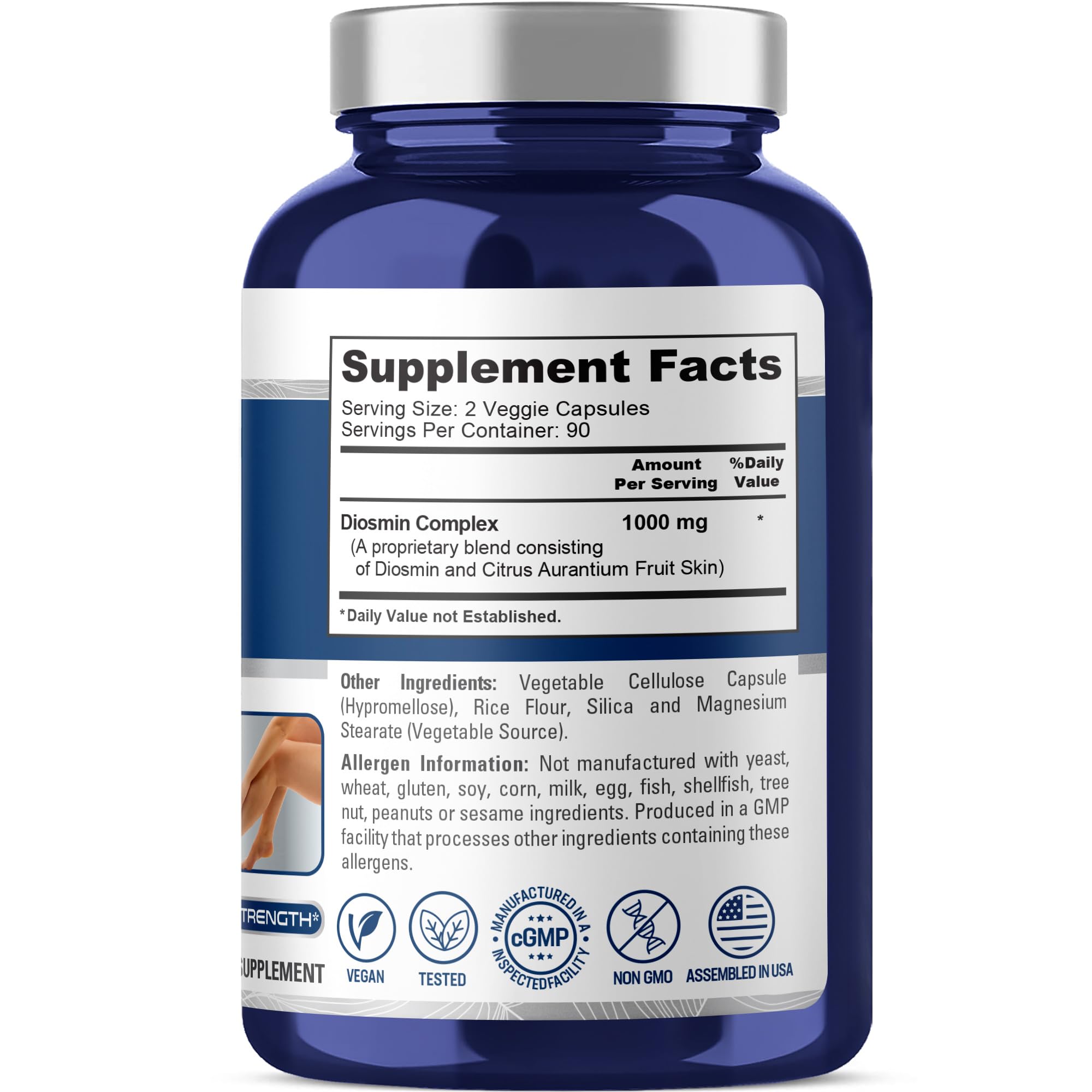 1000mg Diosmin Complex capsules benefits