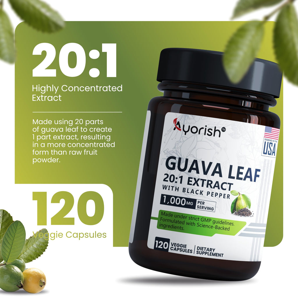 1000mg guava leaf dietary capsules