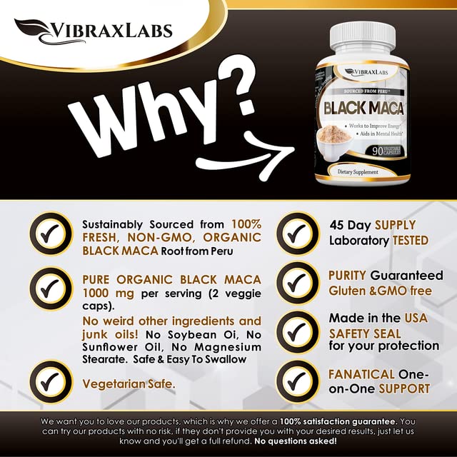 1000mg Maca root for vitality