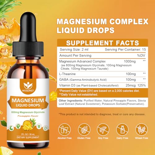 1000mg magnesium drops for stress relief