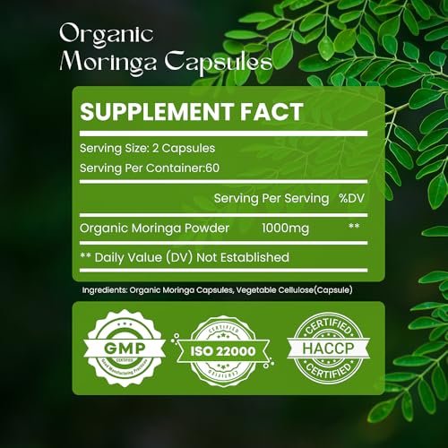 1000mg moringa capsules for metabolism