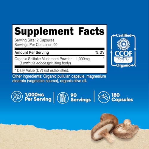 1000mg shiitake mushrooms for wellness