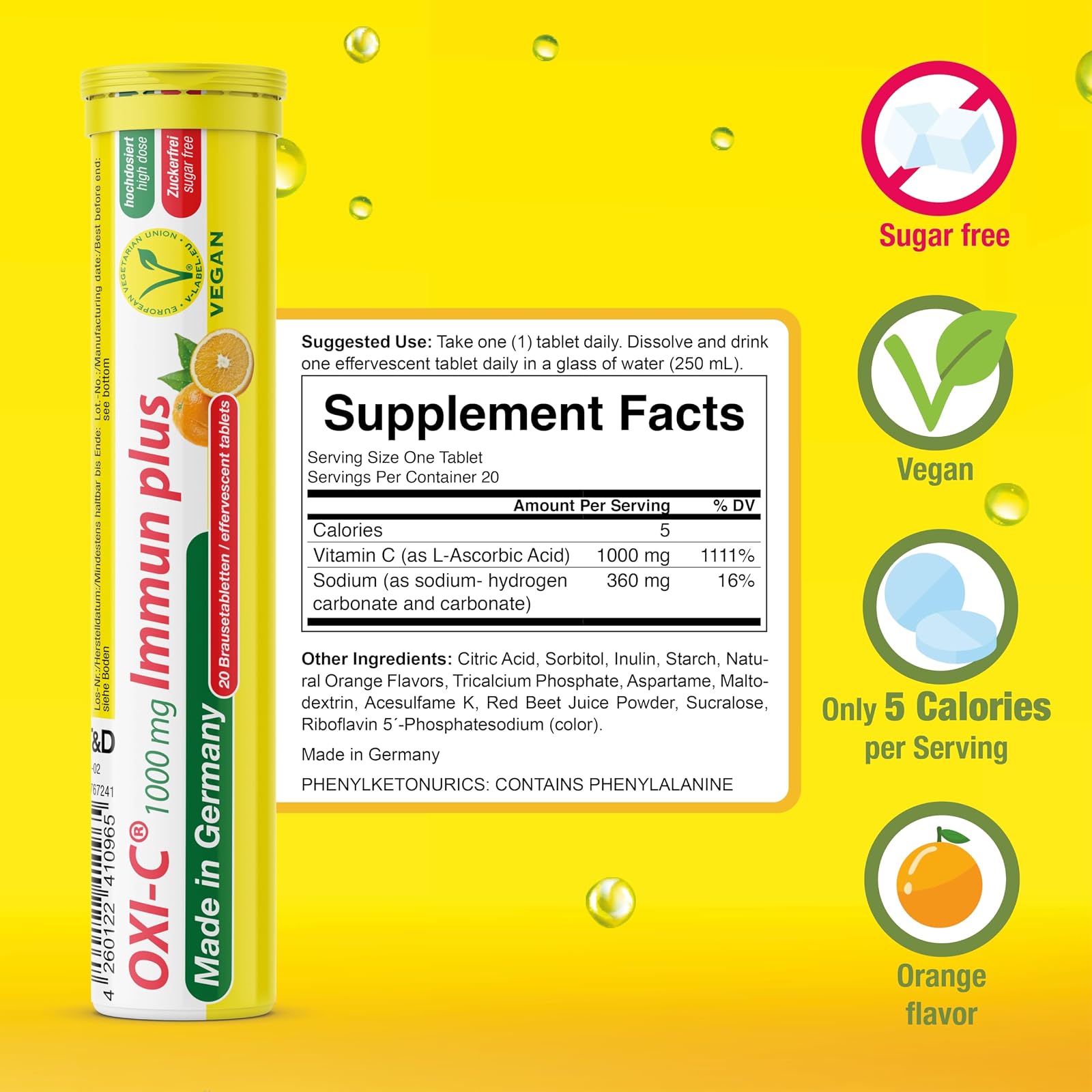 1000mg vitamin C daily supplement