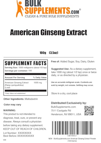 100g ginseng extract for longevity
