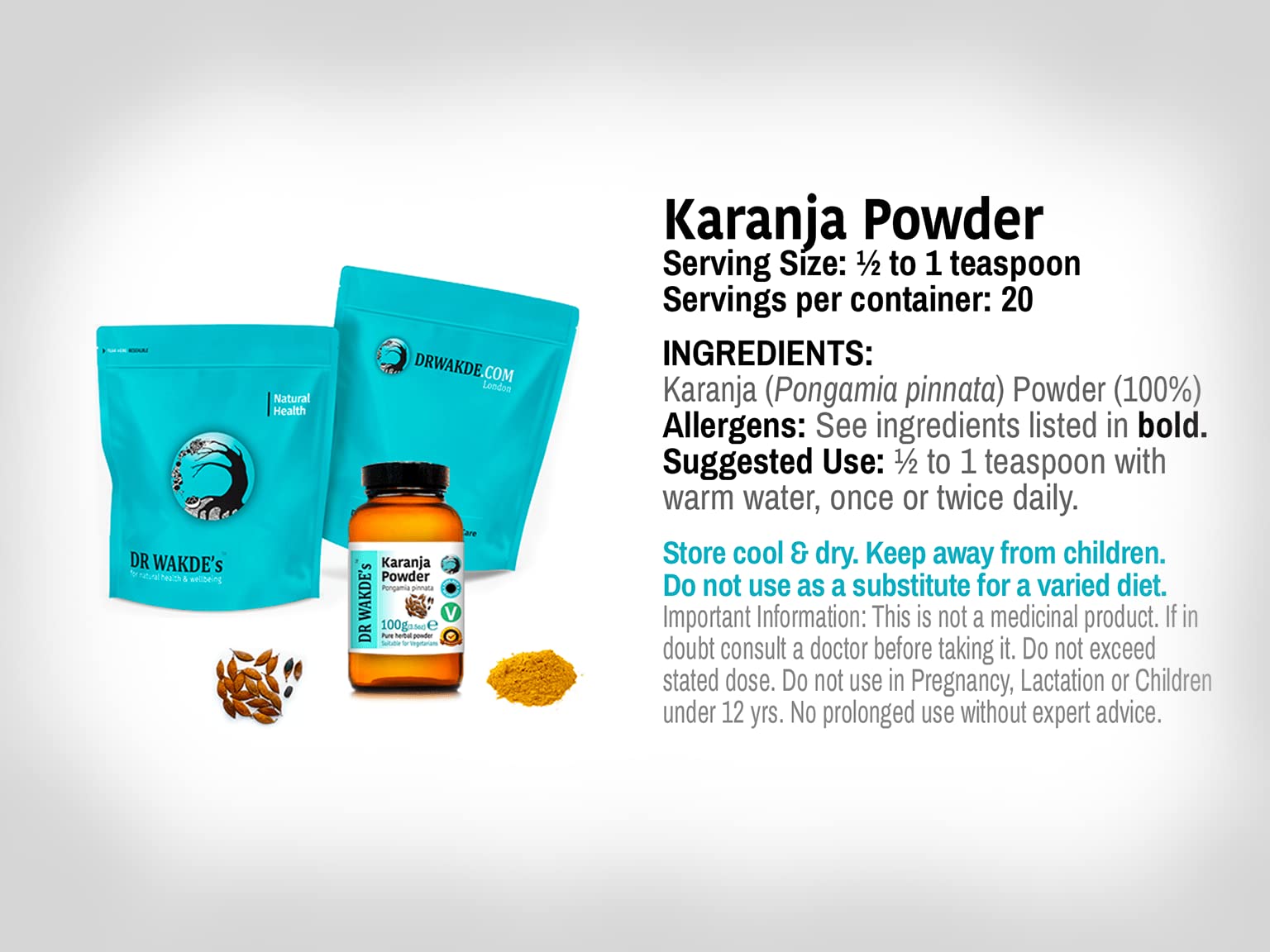 100g Karanja powder for vitality
