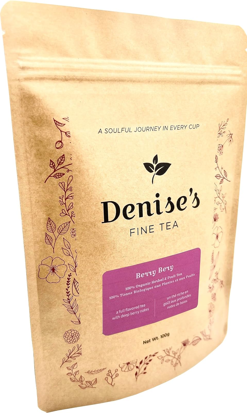 100g loose leaf berry herbal infusion