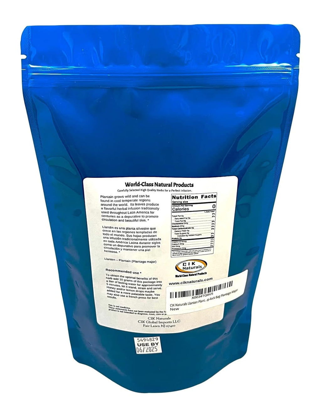 100g pack of Llanten Plantain tea