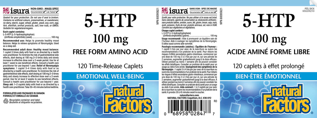 100mg 5-HTP for stress relief