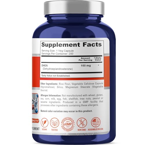 100mg DHEA veggie capsules benefits