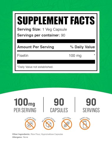 100mg Fisetin capsules for daily use