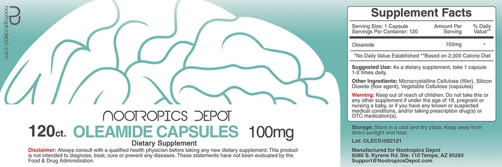 100mg Oleamide capsules for wellness