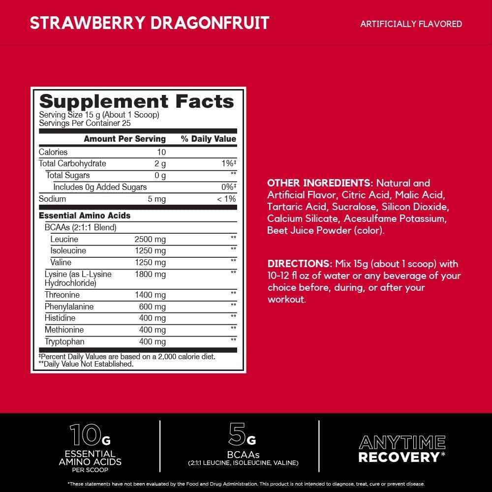 10g amino acids for muscle recovery