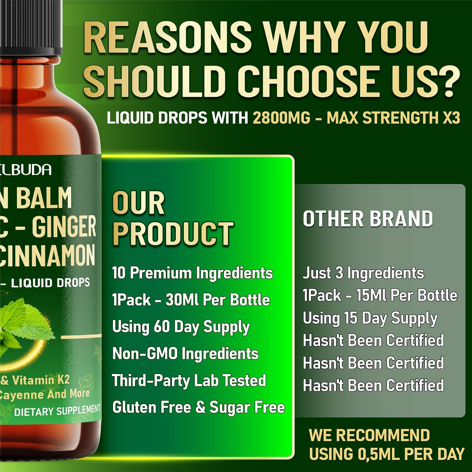 10in1 lemon balm drops dosage