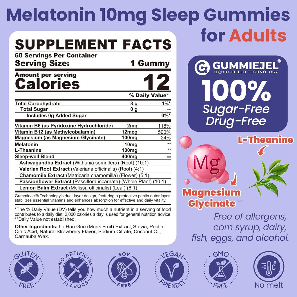 10mg melatonin gummies for relaxation