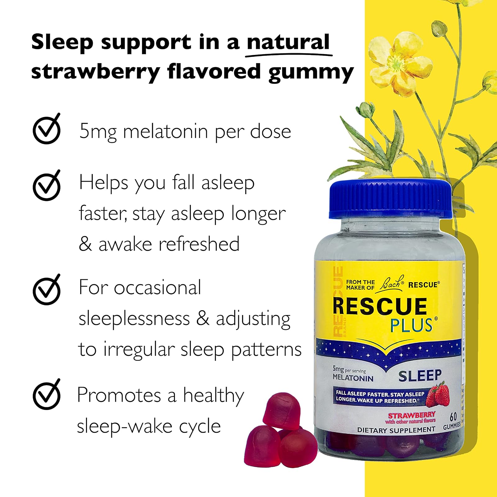 10mg melatonin sleep support gummies