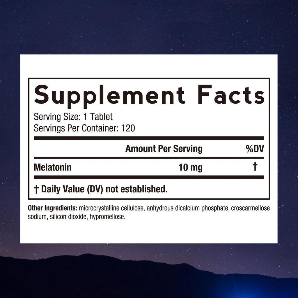 10mg melatonin tablets for restful nights