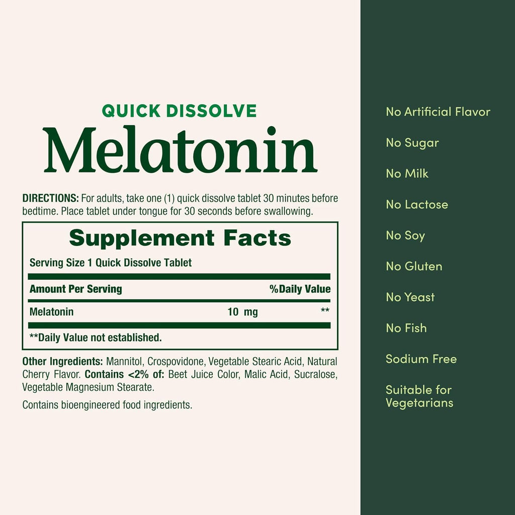 10mg melatonin tablets for sleep