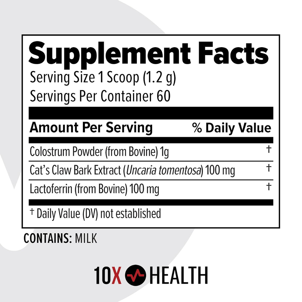10X Health colostrum for active lifestyles