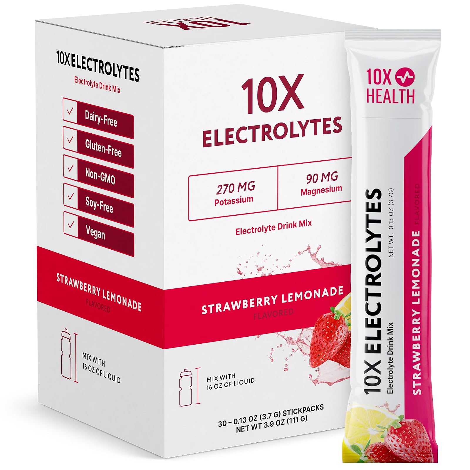 10X Health electrolytes powder for hydration