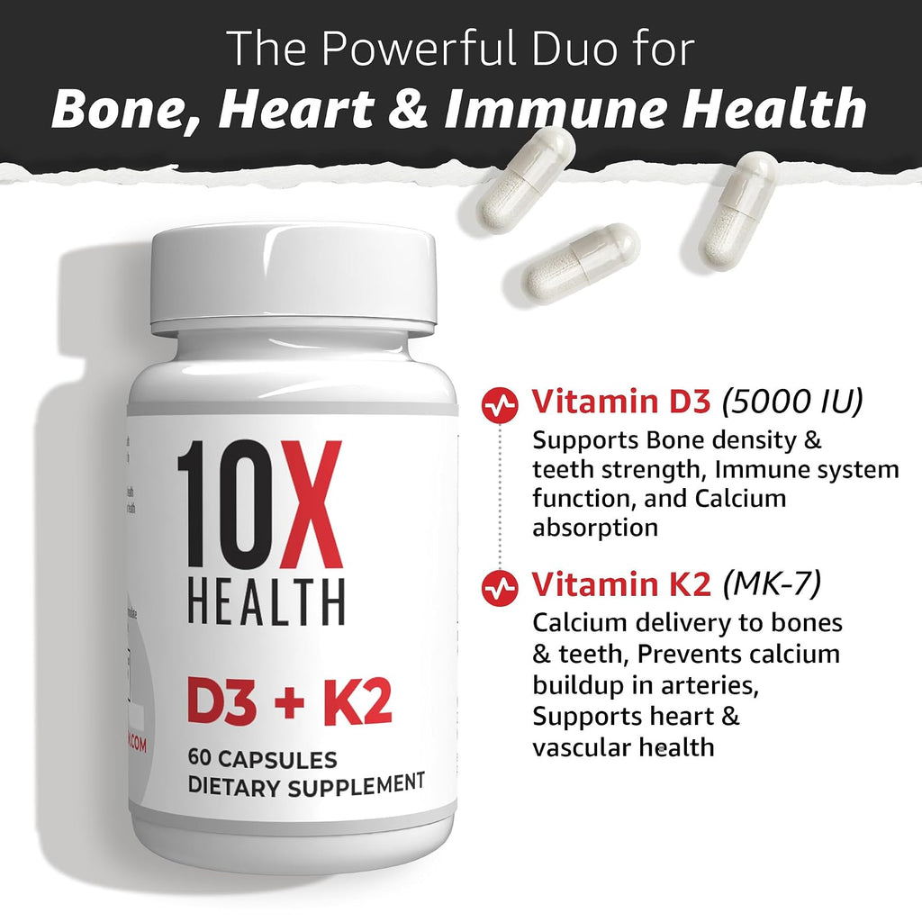 10X Health vitamin D3 K2 benefits