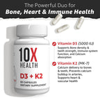 10X Health vitamin D3 K2 benefits