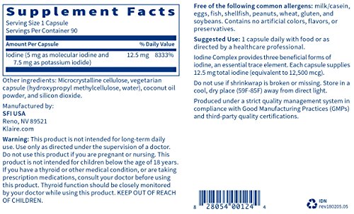 12.5 mg iodine for daily nutrition