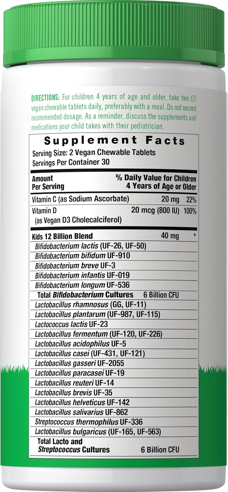 12 billion CFU probiotic tablets