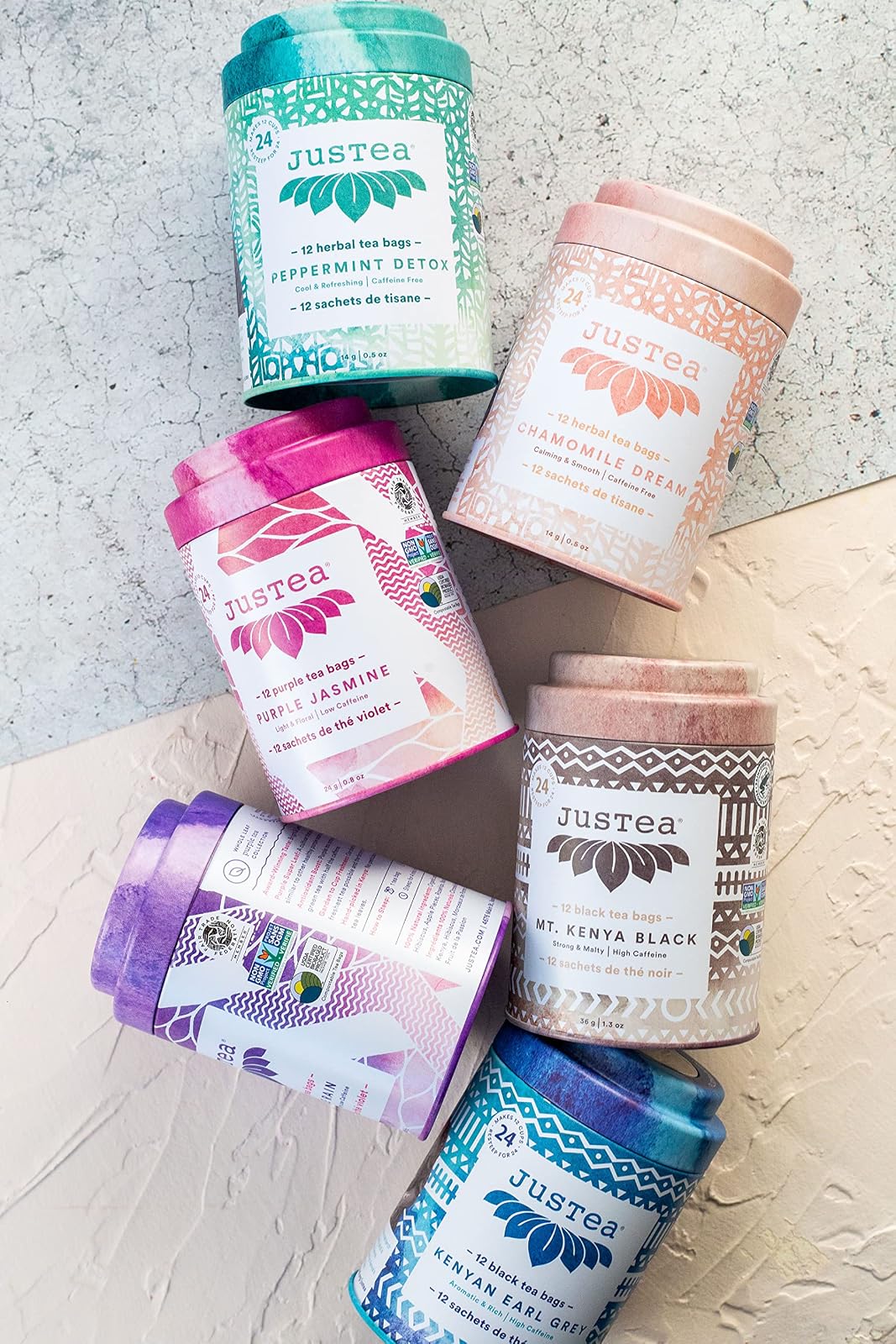 12 cups of calming tea