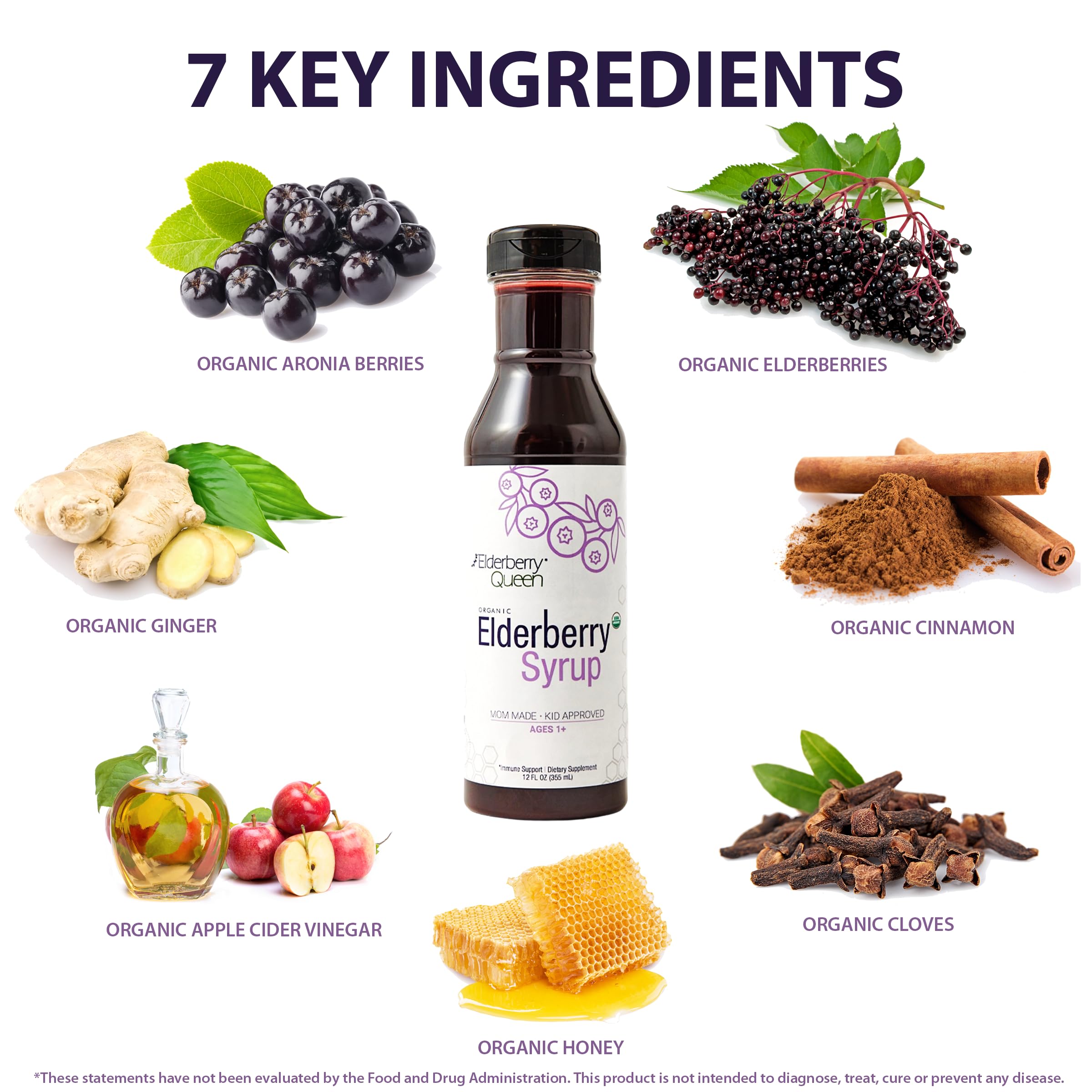 12 fl oz elderberry syrup bottle