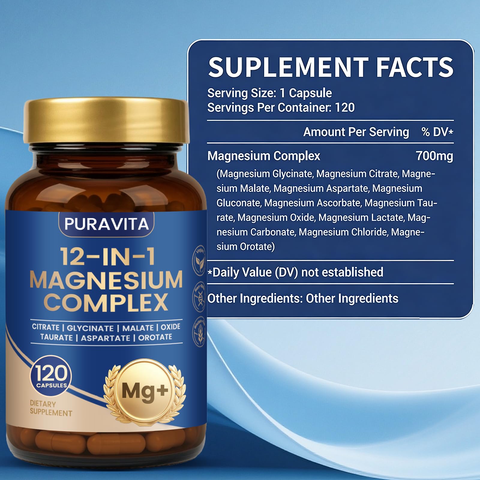 12 in 1 magnesium capsules for energy