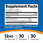 12 mg Astaxanthin antioxidant benefits