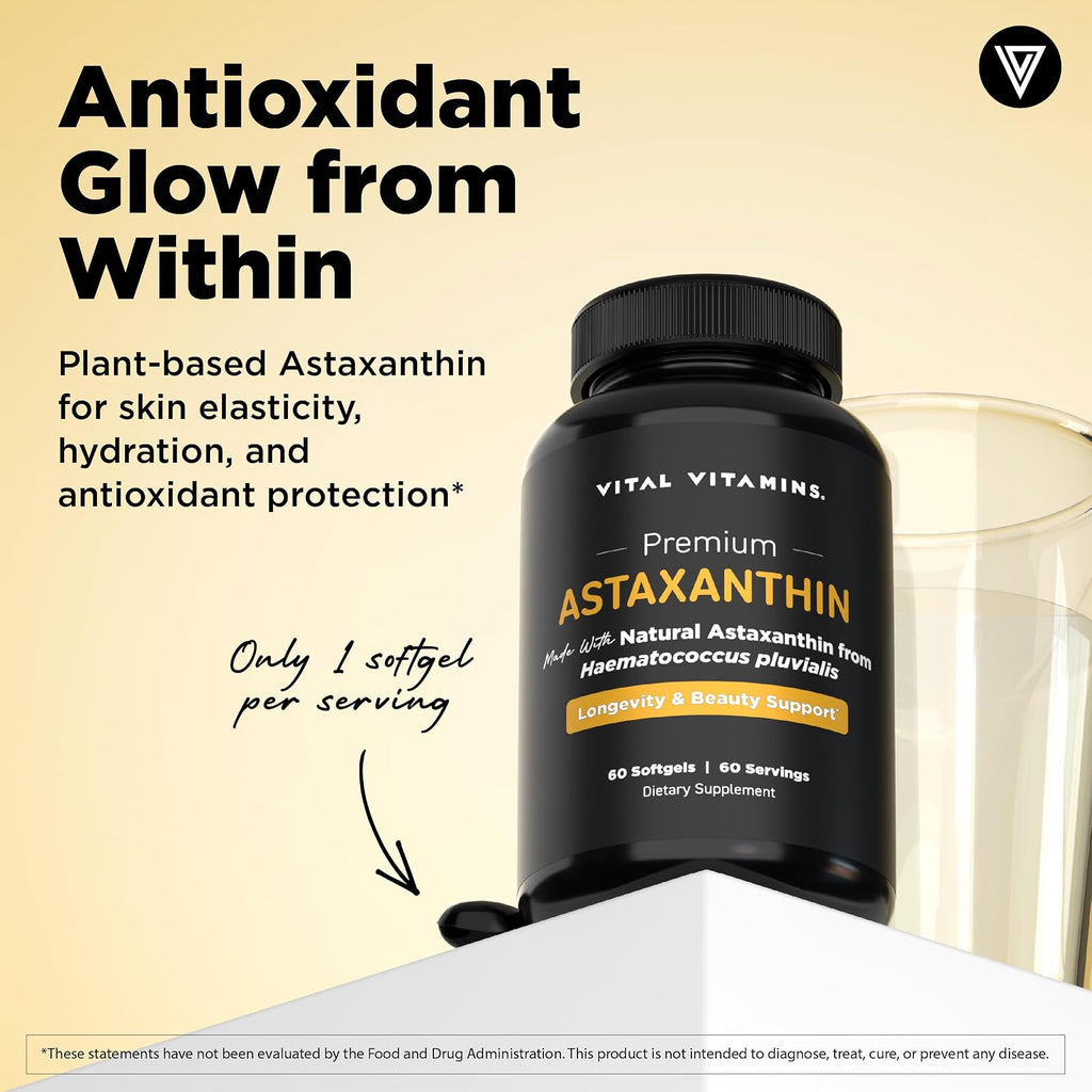 12 mg Astaxanthin antioxidant benefits