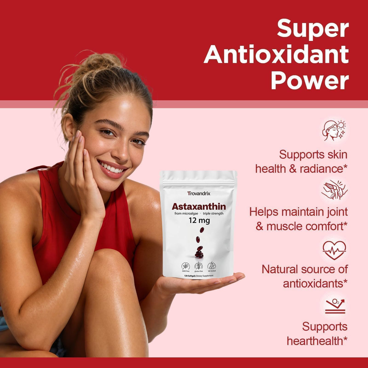 12 mg Astaxanthin for daily wellness
