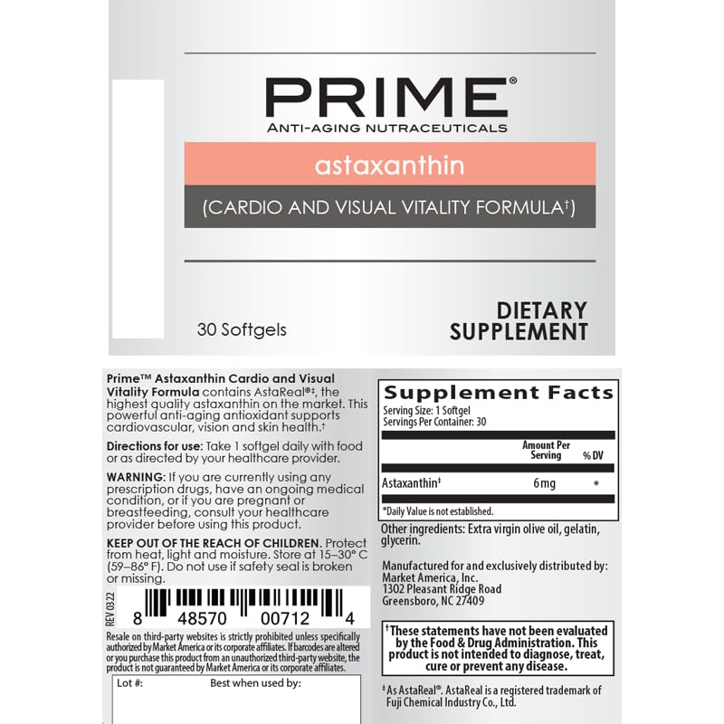 12 mg Astaxanthin for eye support