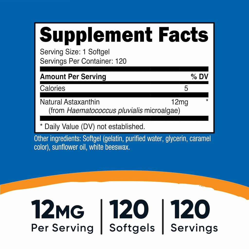 12 mg Astaxanthin softgels for health