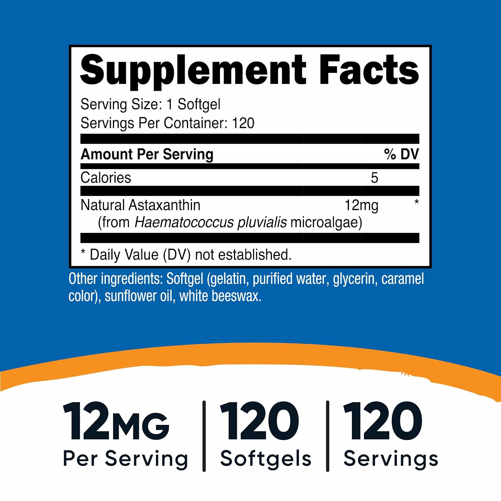 12 mg Astaxanthin softgels for health