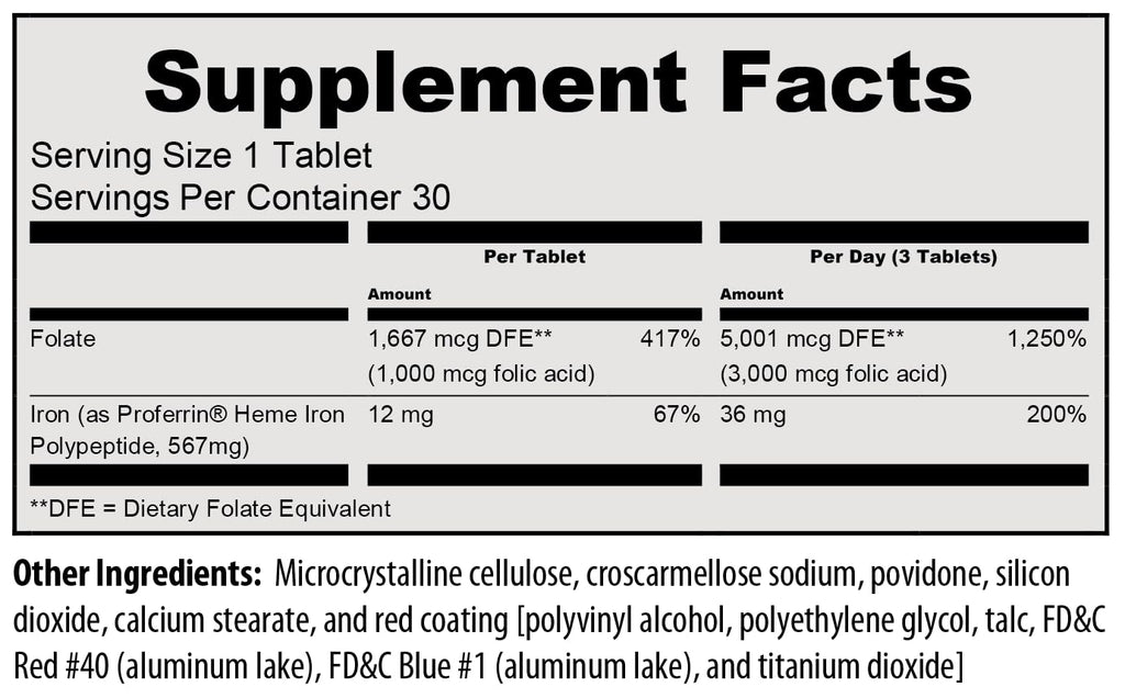 12 mg heme iron for energy