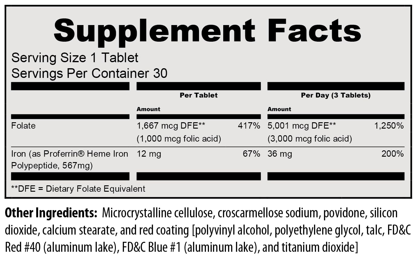 12 mg iron polypeptide for energy