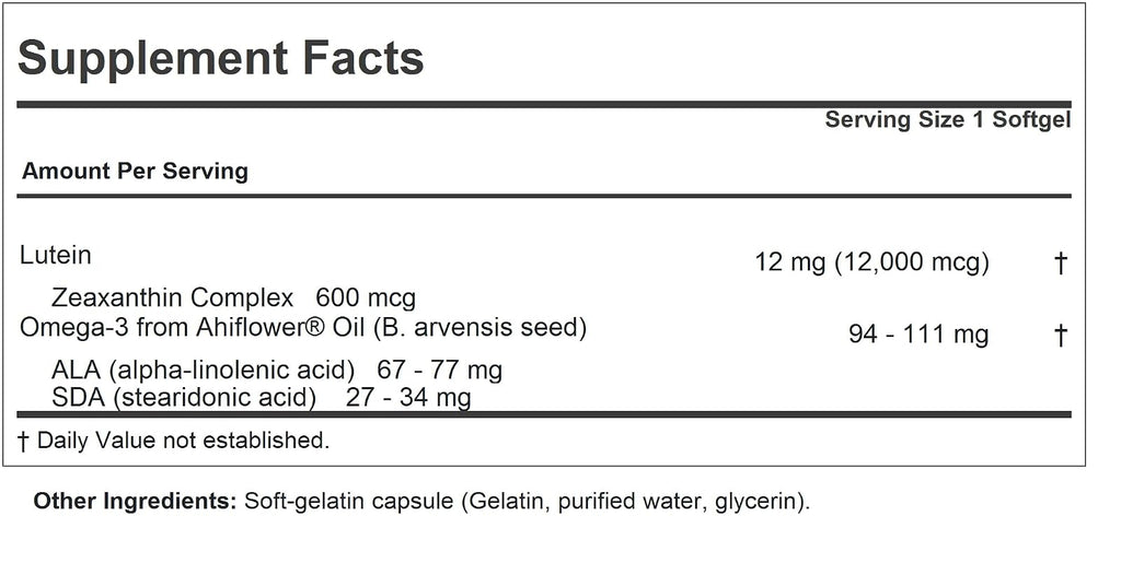 12 mg Lutein supplement for vision support