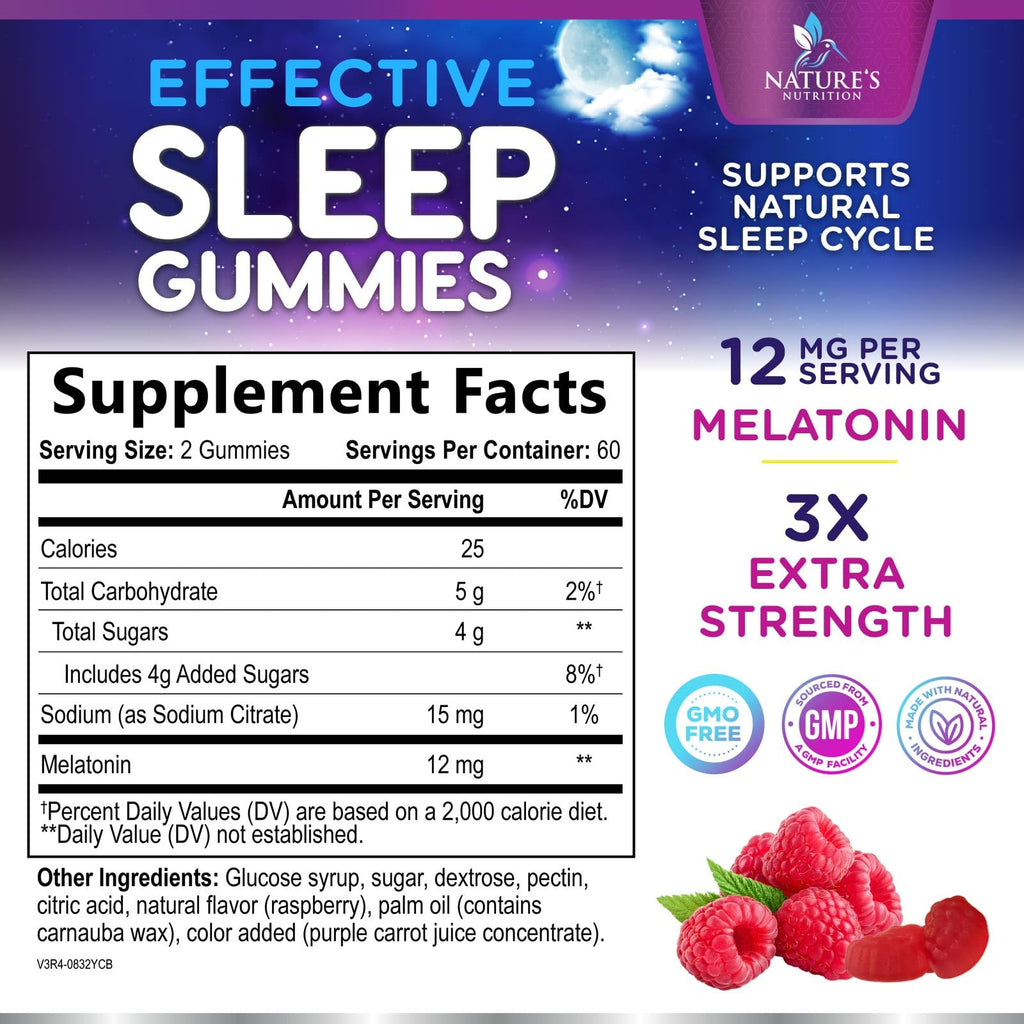 12 mg melatonin gummies for restful nights