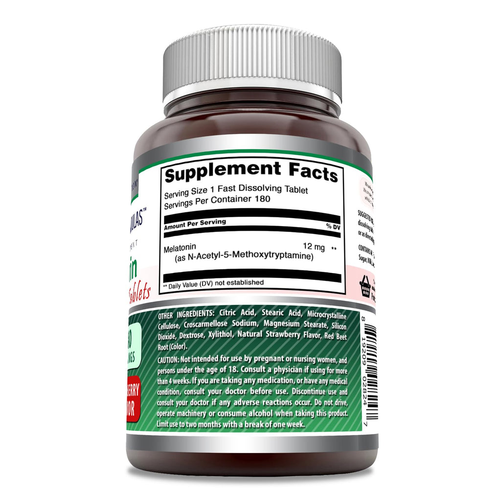 12 mg Melatonin tablets for better sleep