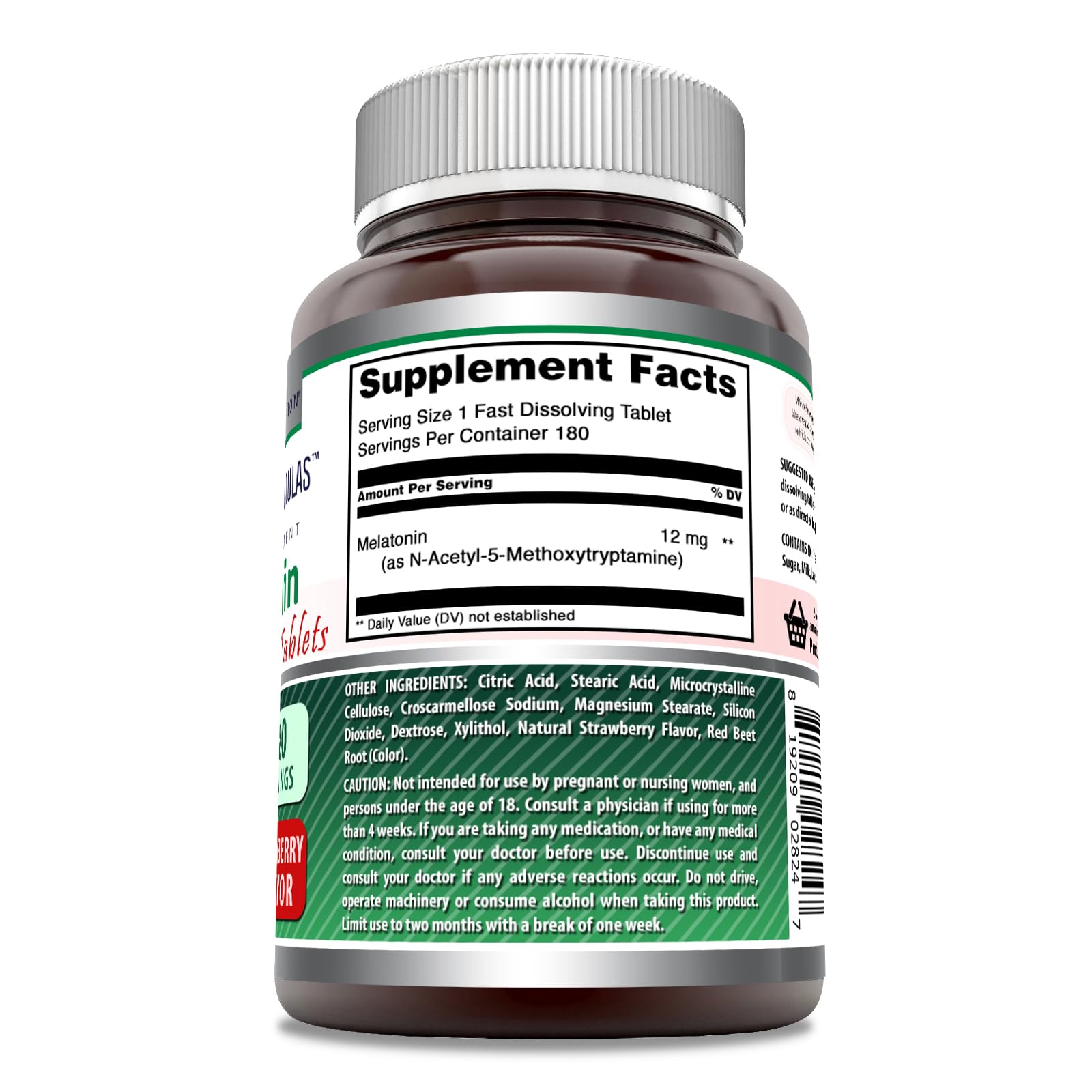 12 mg Melatonin tablets for better sleep