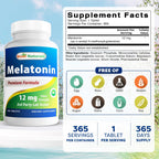 12 mg melatonin tablets for relaxation