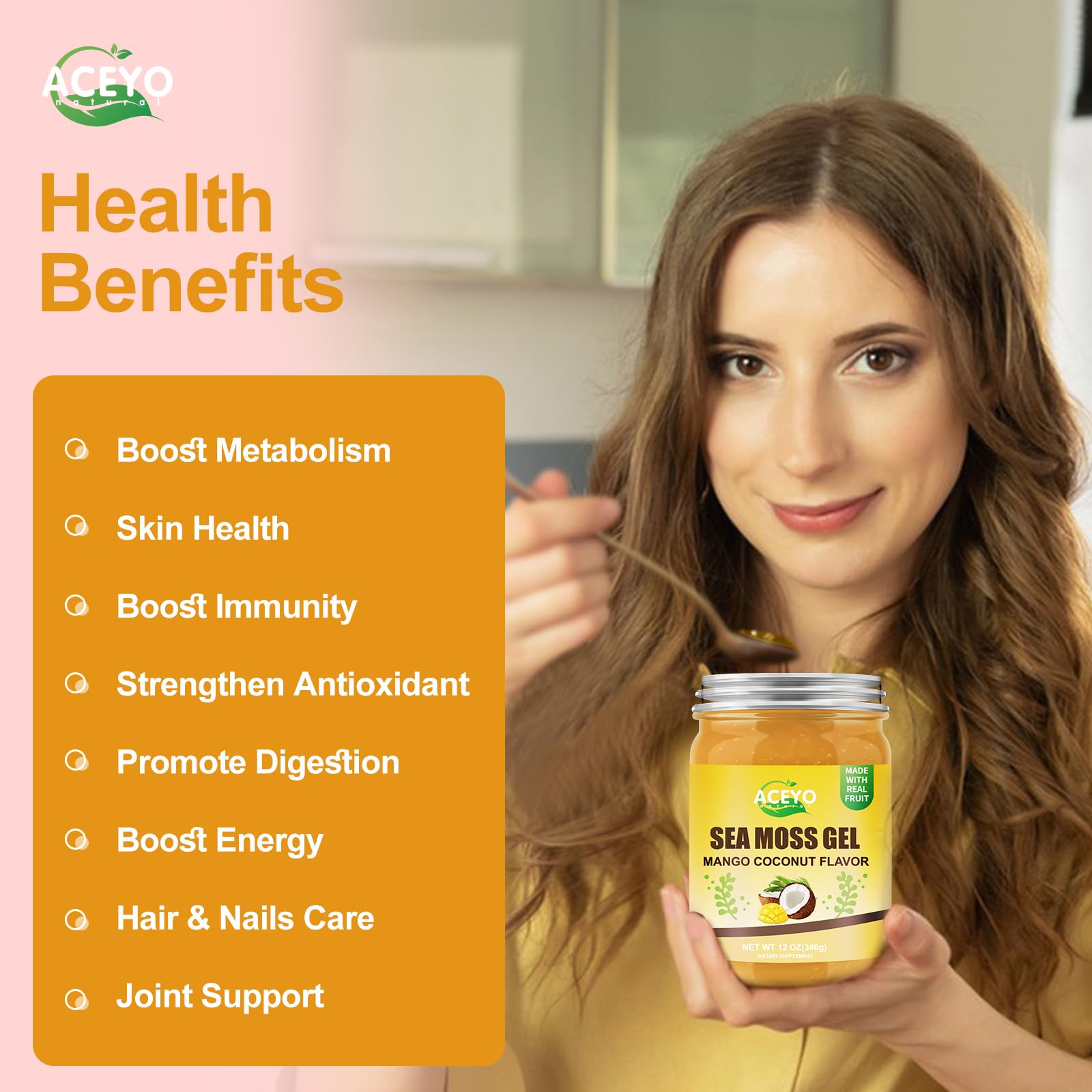 12 oz Irish Sea Moss Gel nutrition