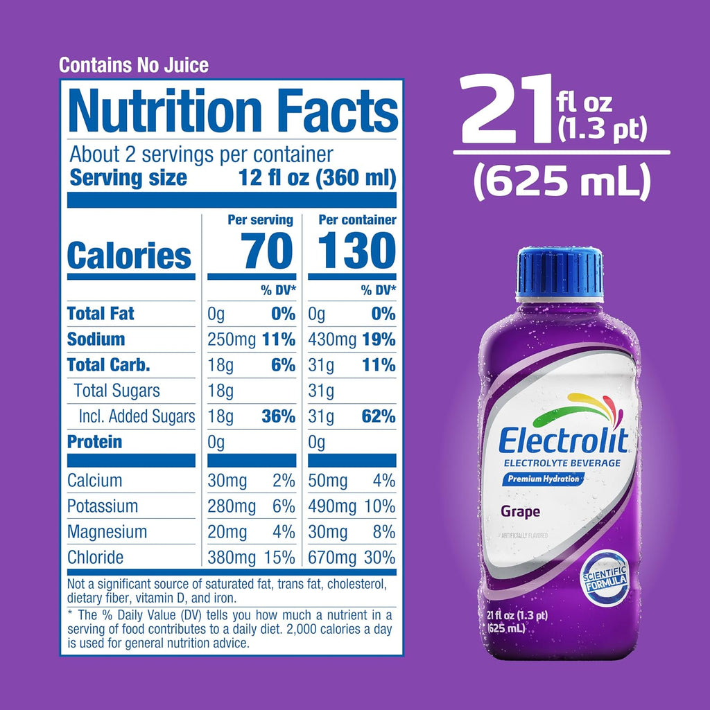 12 pack of grape electrolyte beverages