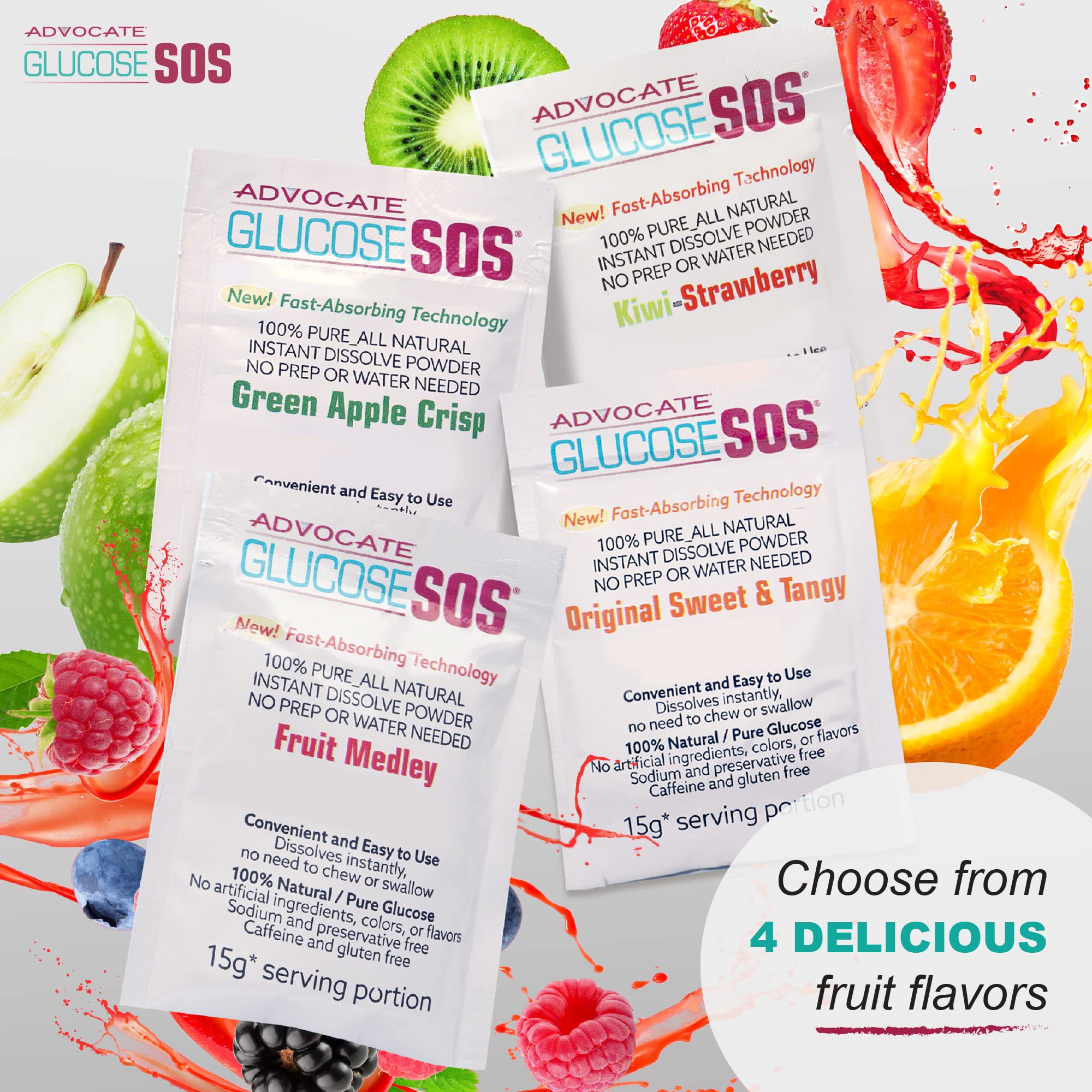 12 packets of glucose SOS supplements