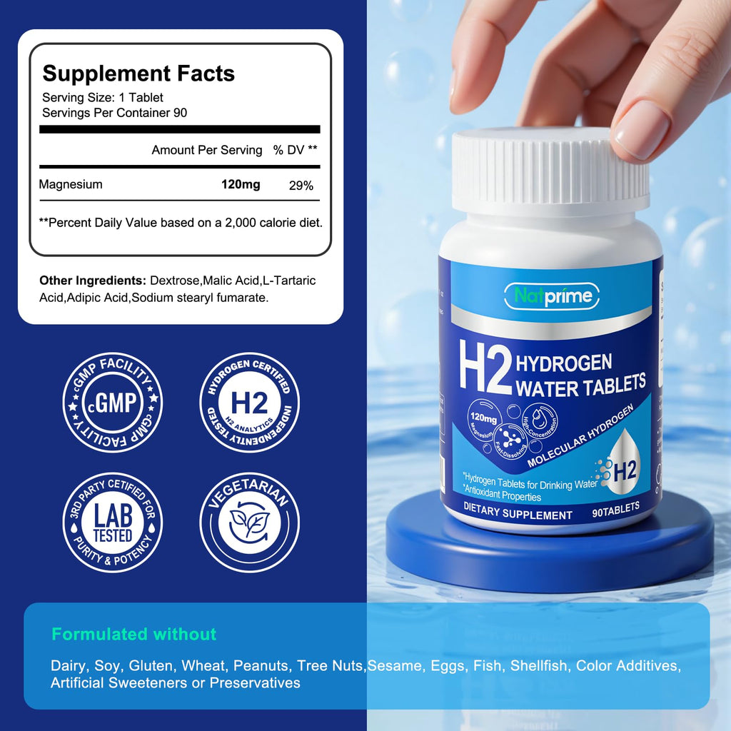12 PPM magnesium hydrogen tablets