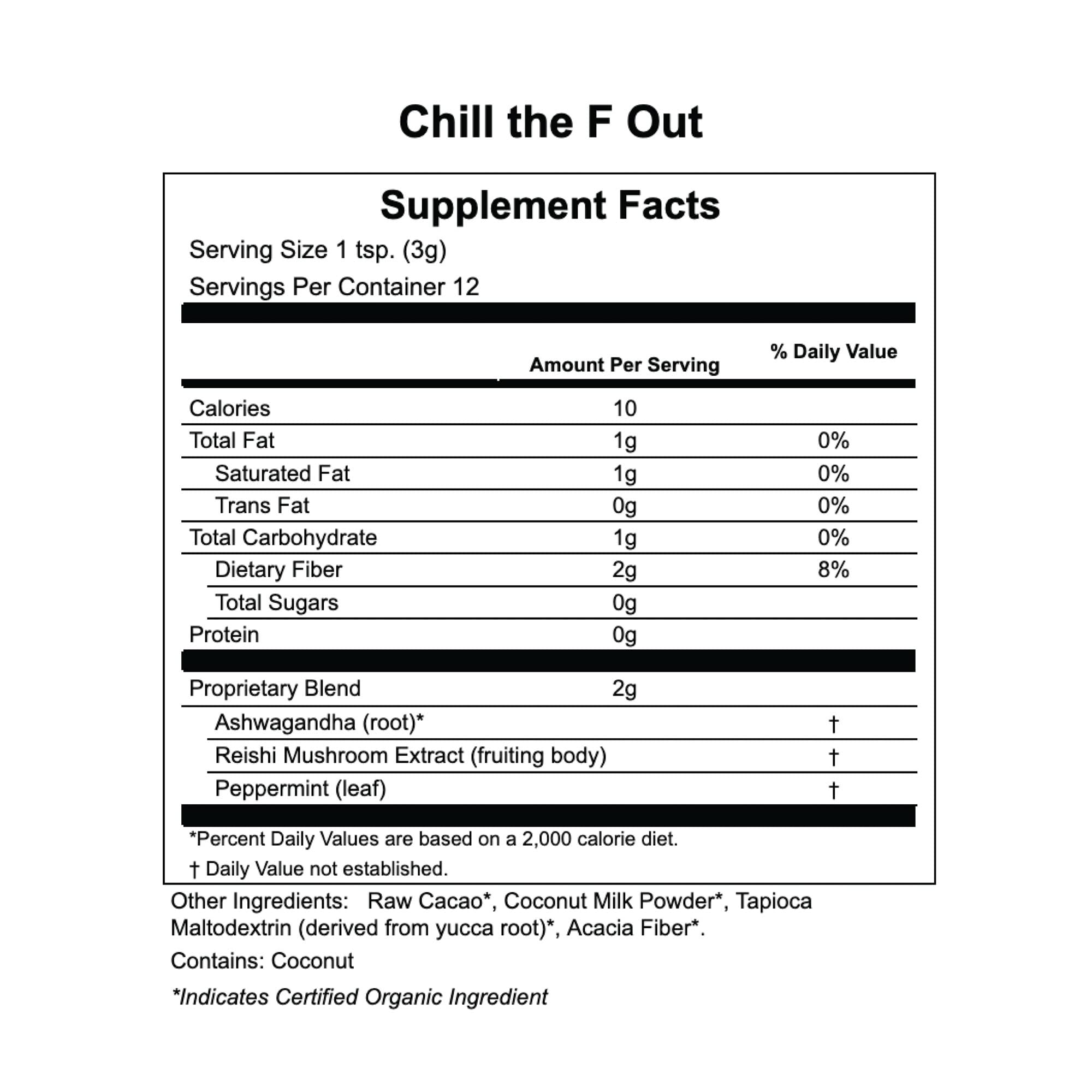 12 servings of stress relief powder