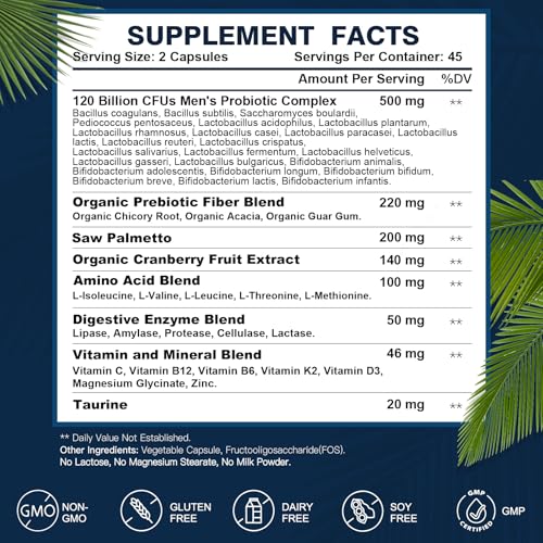 120 billion CFU men's probiotics