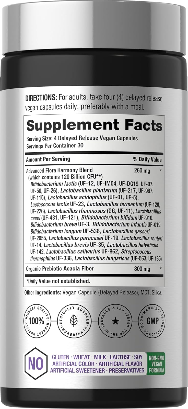 120 billion CFU probiotic capsules